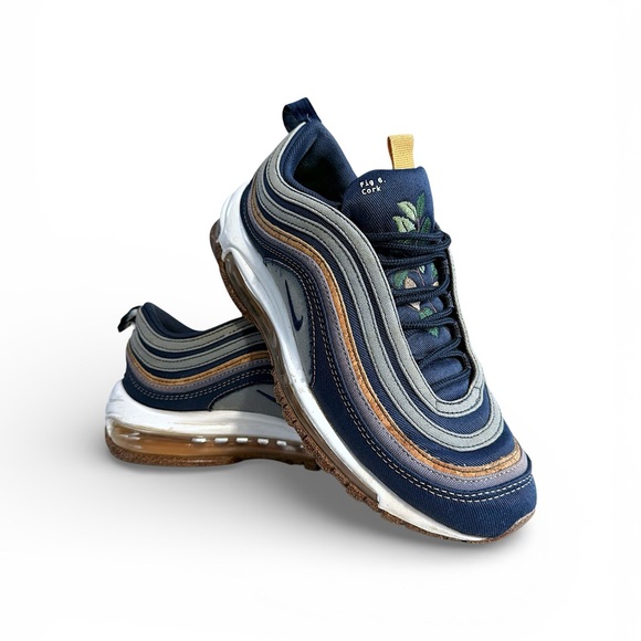 Nike | Shoes | Nike 8 Fig Cork Natural Cork Materials Blue And Gray ...